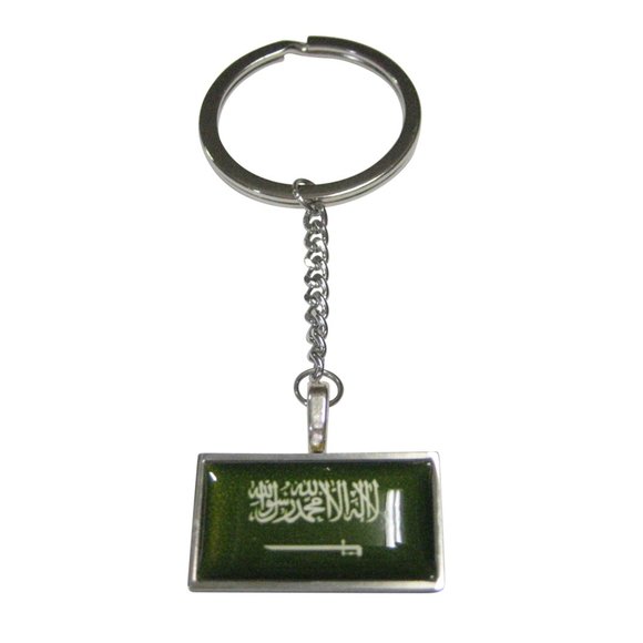 Kiola Designs | Accessories | Thin Bordered Saudi Arabia Flag Pendant ...